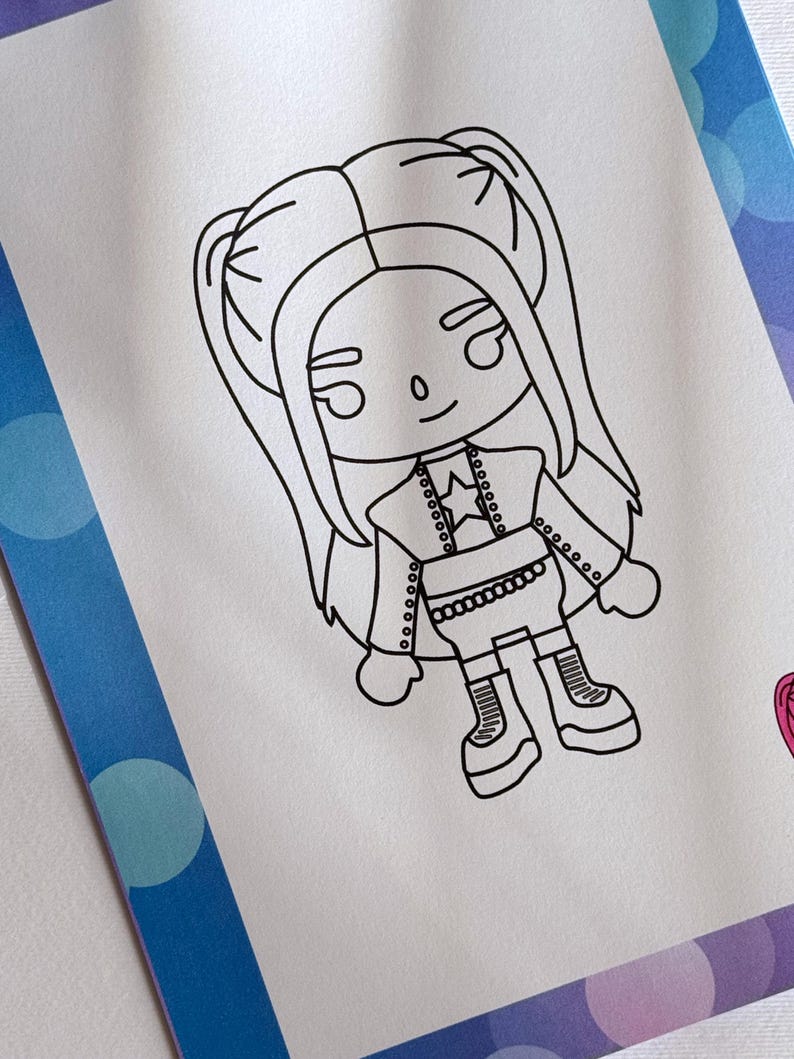 Toca Boca K-pop Demon Hunter Coloring Book Fun Creative Kids Gift - Etsy