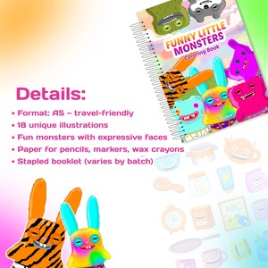 Fugglers Funny Little Monsters Coloring Book Kids Creative Gift Quiet ...
