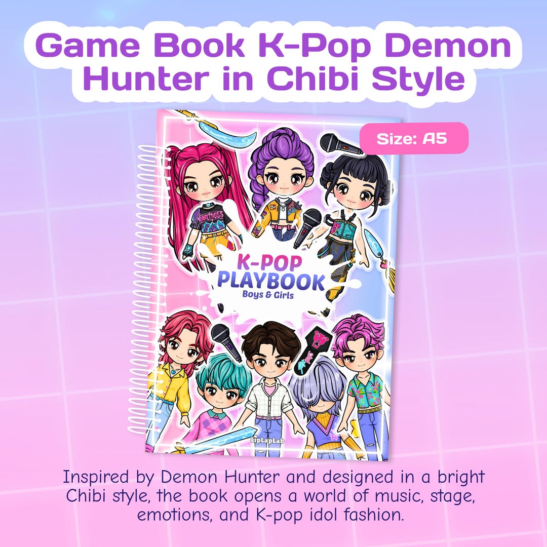 Chibi K-pop Demon Hunter Smart Book Quiet Play Kids Travel Activity ...