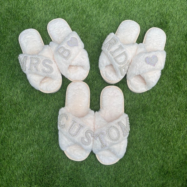 Slippers With Letters - Etsy