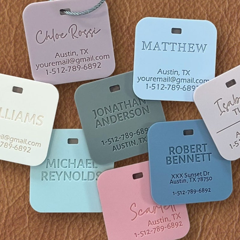 Square Custom Bag Tags - Etsy