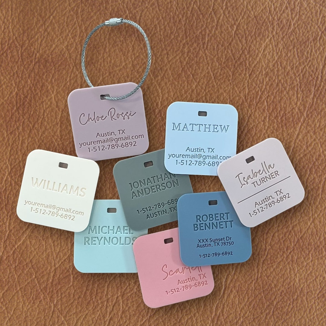 Luggage Tags Personalized, Backpack Tag, Bag Tags, Name Tags for ...
