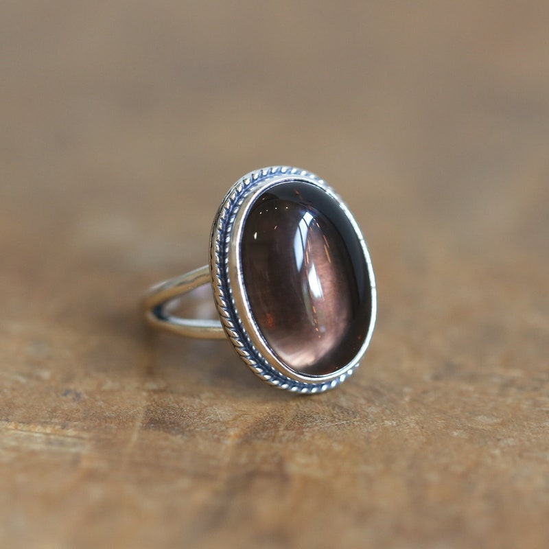 Smoky Quartz Ring - Etsy