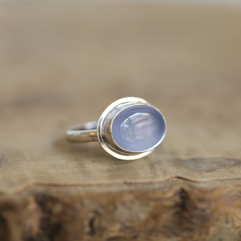 Chalcedony Ring - Etsy