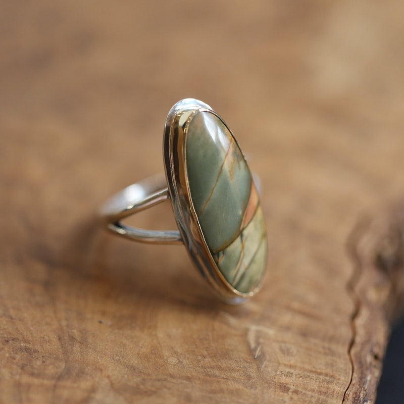 Jasper Ring - Etsy