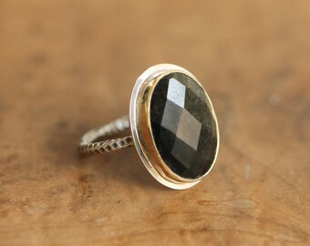 Solid Obsidian Ring - Etsy