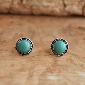Western Turquoise Posts American Turquoise Earrings Turquoise Studs Silversmith Etsy Canada