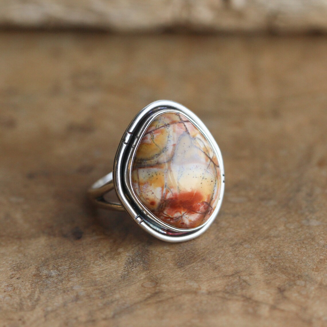 Birds Eye Rhyolite Boho Ring OOAK Rhyolite Ring - Etsy