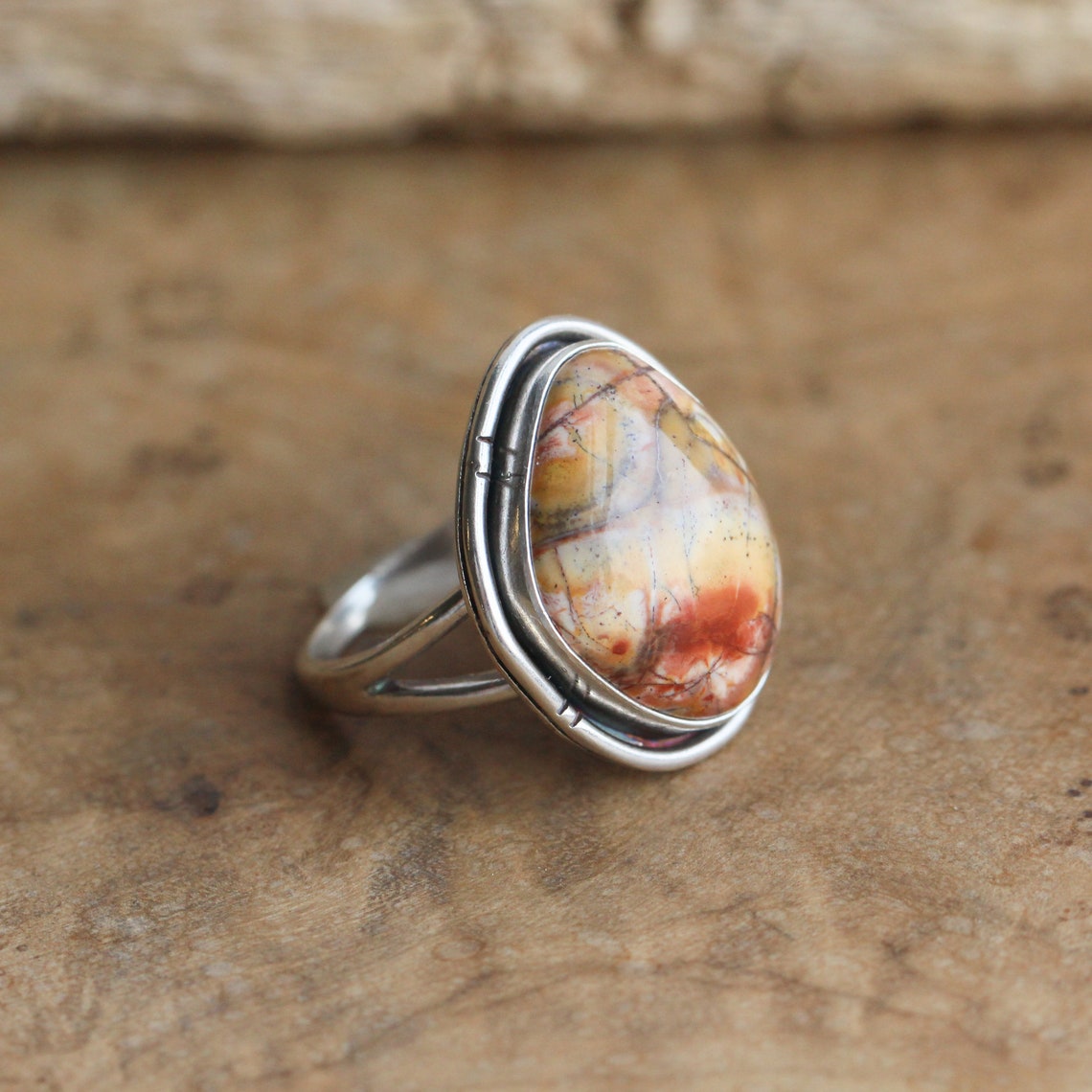 Birds Eye Rhyolite Boho Ring OOAK Rhyolite Ring - Etsy