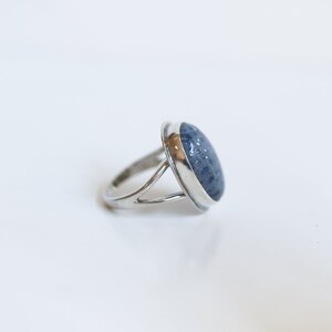 Blue Sponge Coral Ring - .925 Sterling Silver - Cornflower Blue Coral ...