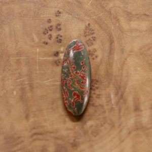 Custom Red Creek Jasper Ring - 18K Solid Gold Bezel - Sterling Silver ...