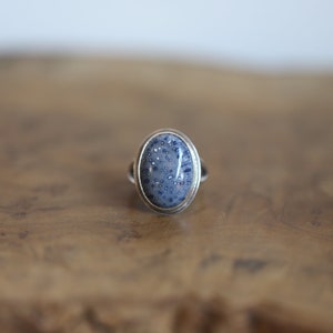 Blue Sponge Coral Ring - .925 Sterling Silver - Cornflower Blue Coral ...
