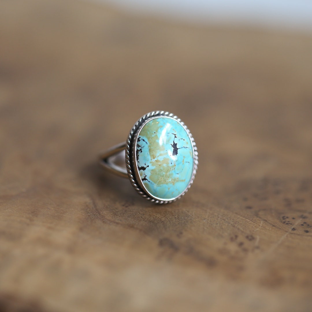 Turquoise Boho Ring - Sterling Silver Ring - Turquoise Ring ...