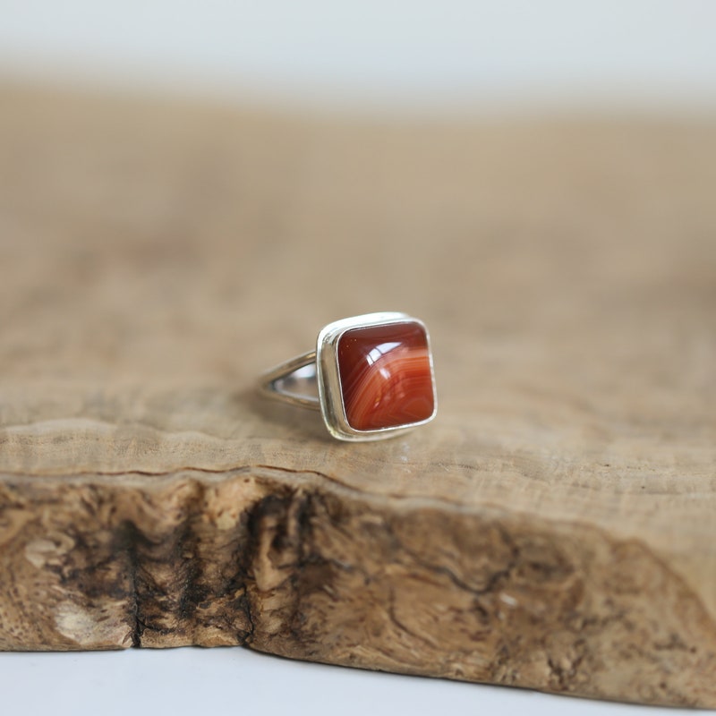 Banded Agate Ring - Etsy