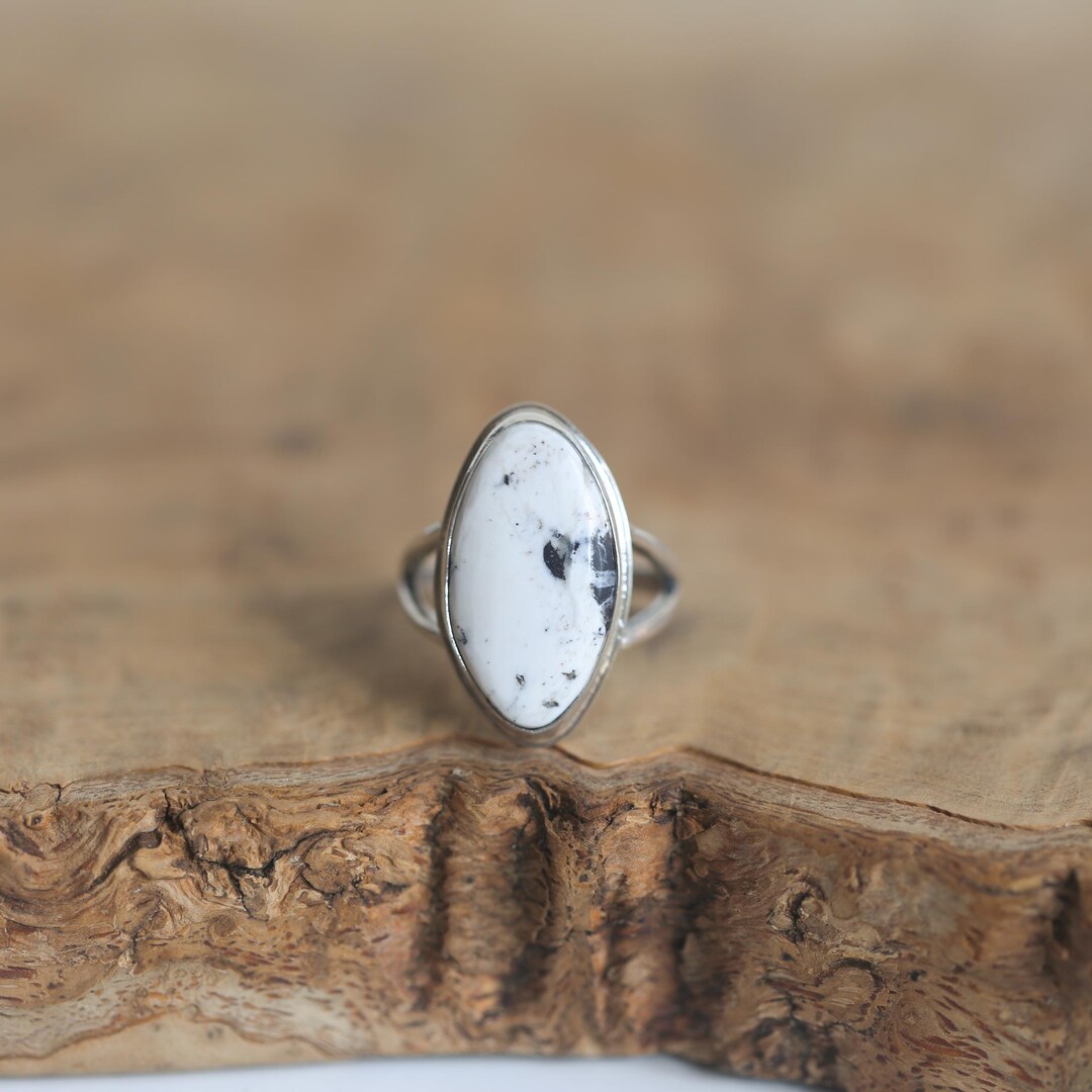 Choose Your Stone White Buffalo Ring - White Buffalo Ring - Silversmith ...