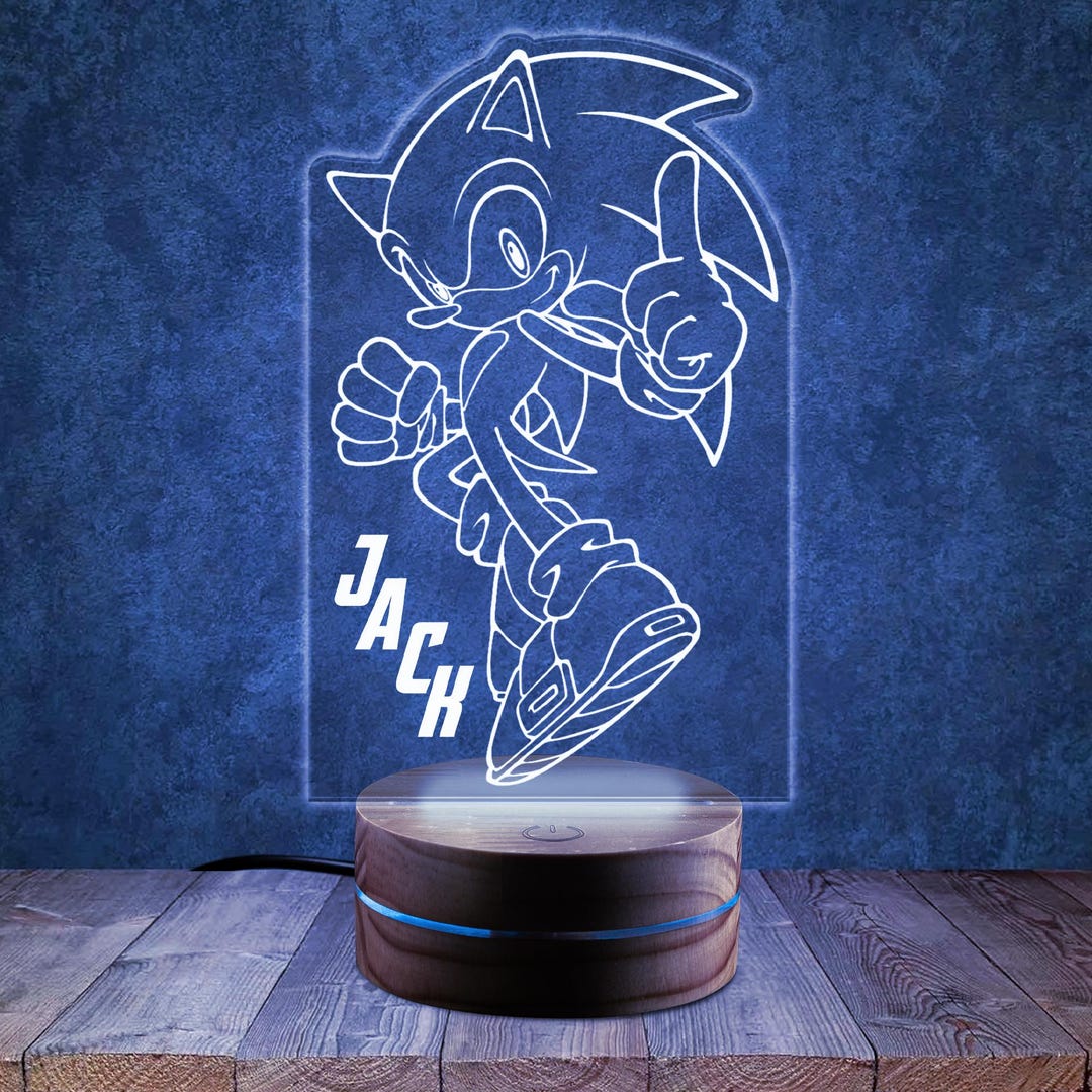 Sonic the Hedgehog Birthday Night Light/sonic Night Light/sonic LED ...