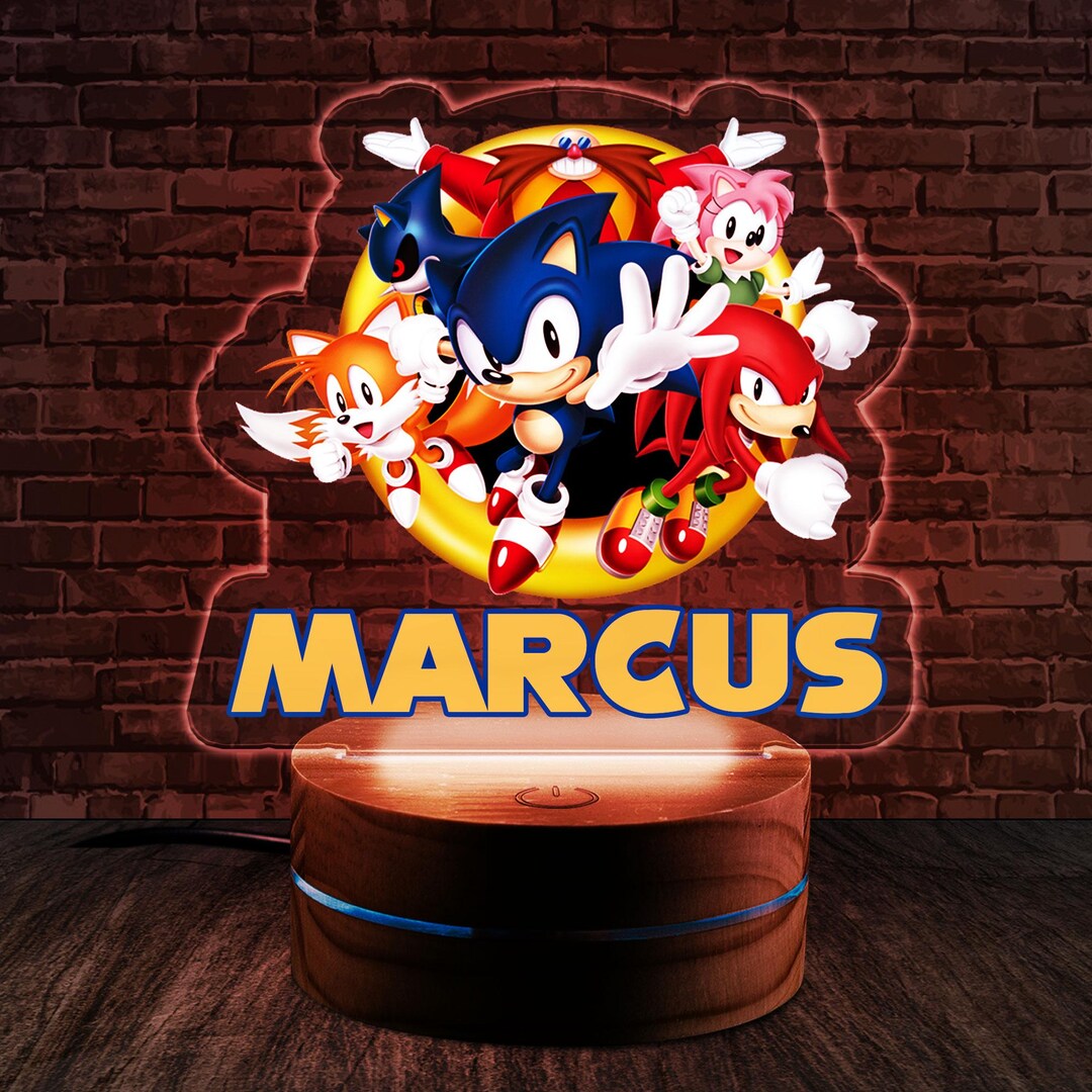 Personalised SONIC |table Desk Lamp|acrylic Night Light|room Decoration ...