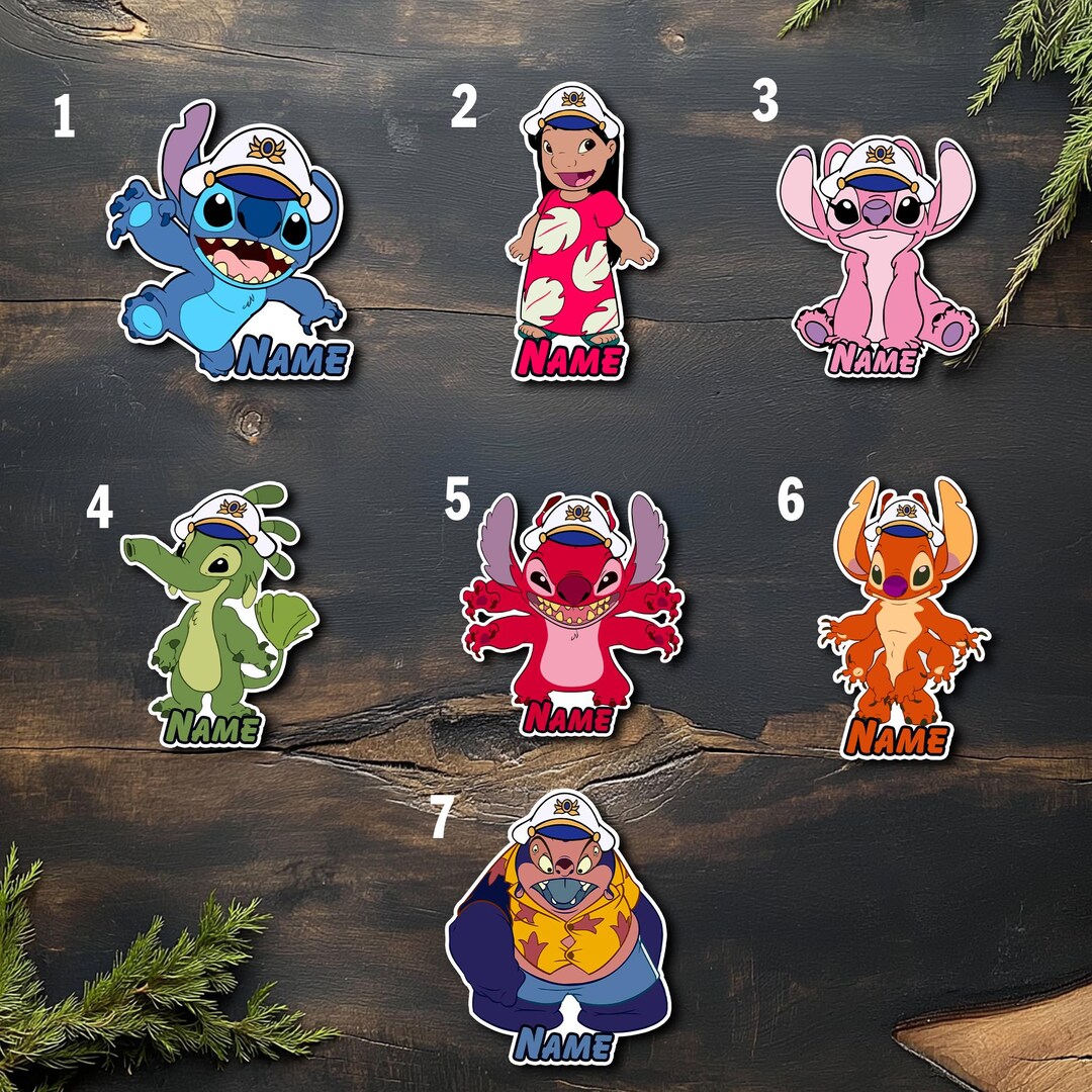 All Characters Lilo Stitch Disney Cruise Line Magnet/ohana Mean Family ...