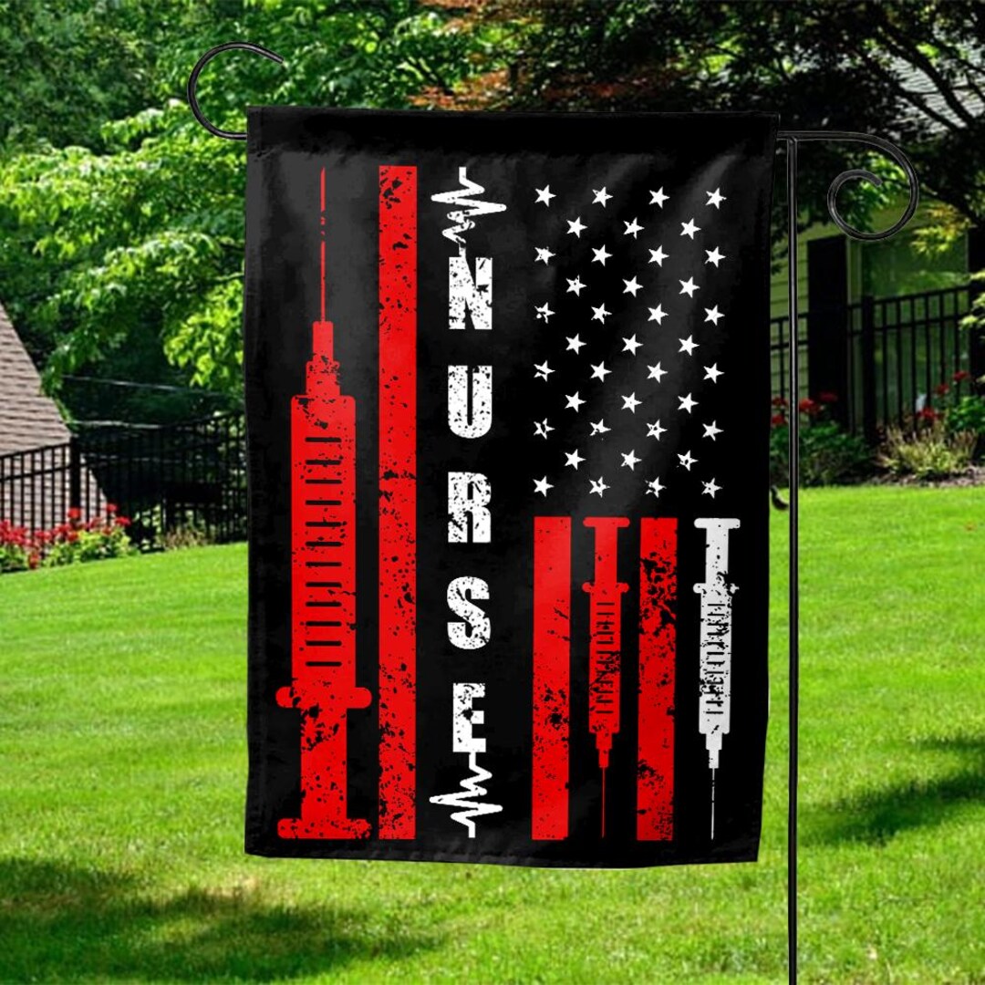 American Medical Montage Garden Flag, Nurses Garden Flag, Registered ...