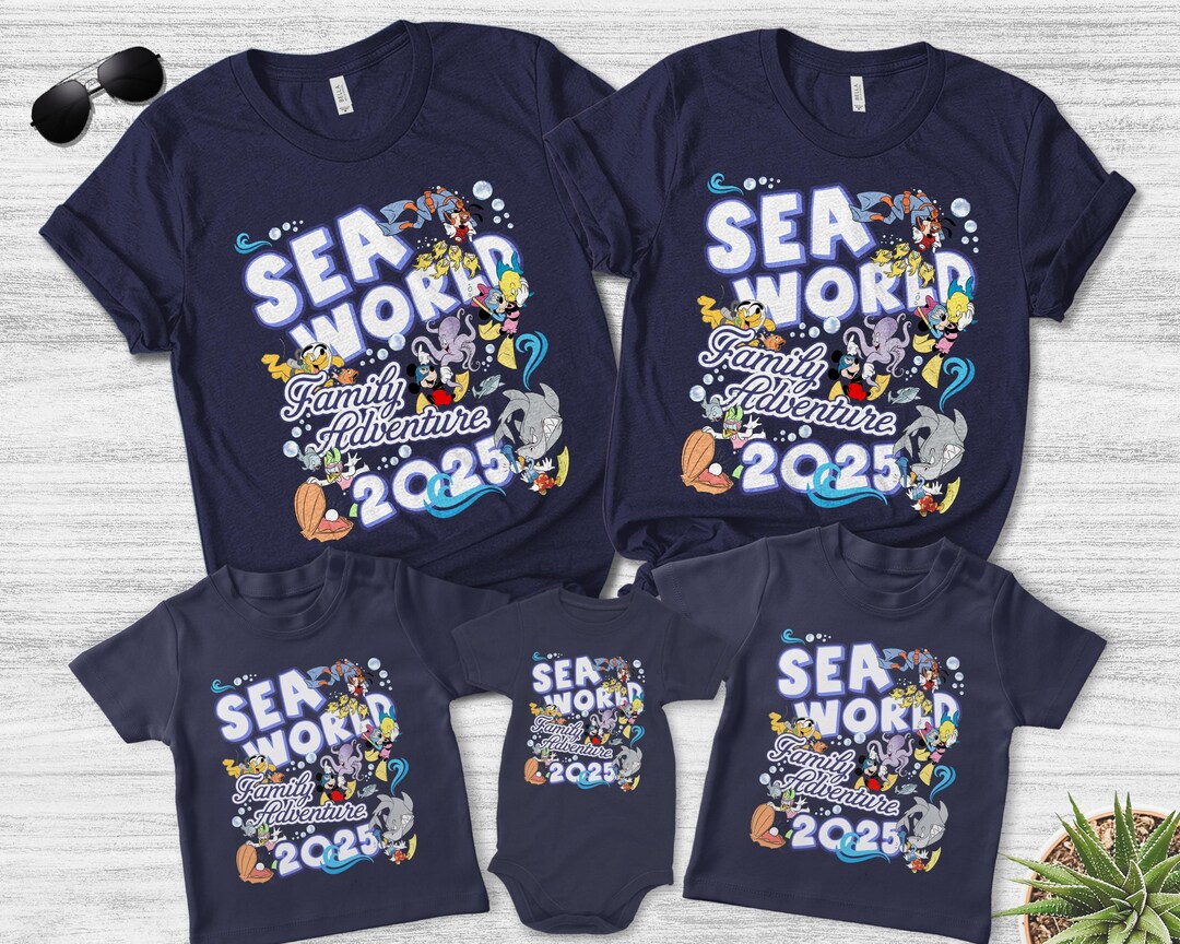 Disney Sea World Custom Family Adventure 2025 Shirt, Mickey and Friends ...