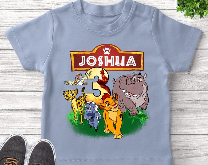 Lion Guard Birthday Shirt, Lion Guard Custom Shirt, Personalized Lion ...