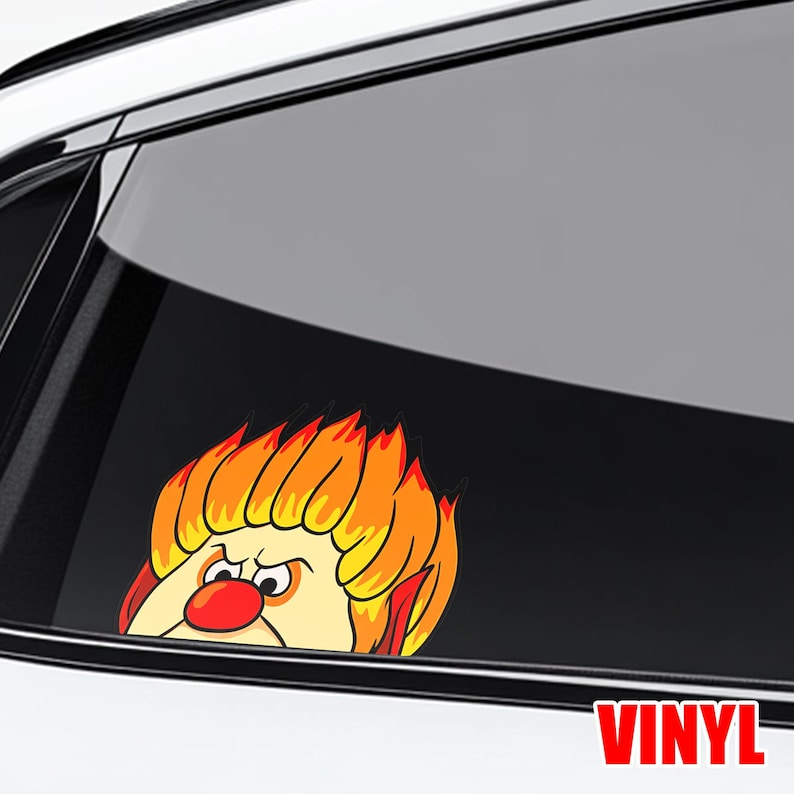 Heat Miser and Snow Miser Peeker Sticker – Classic Christmas Vinyl ...