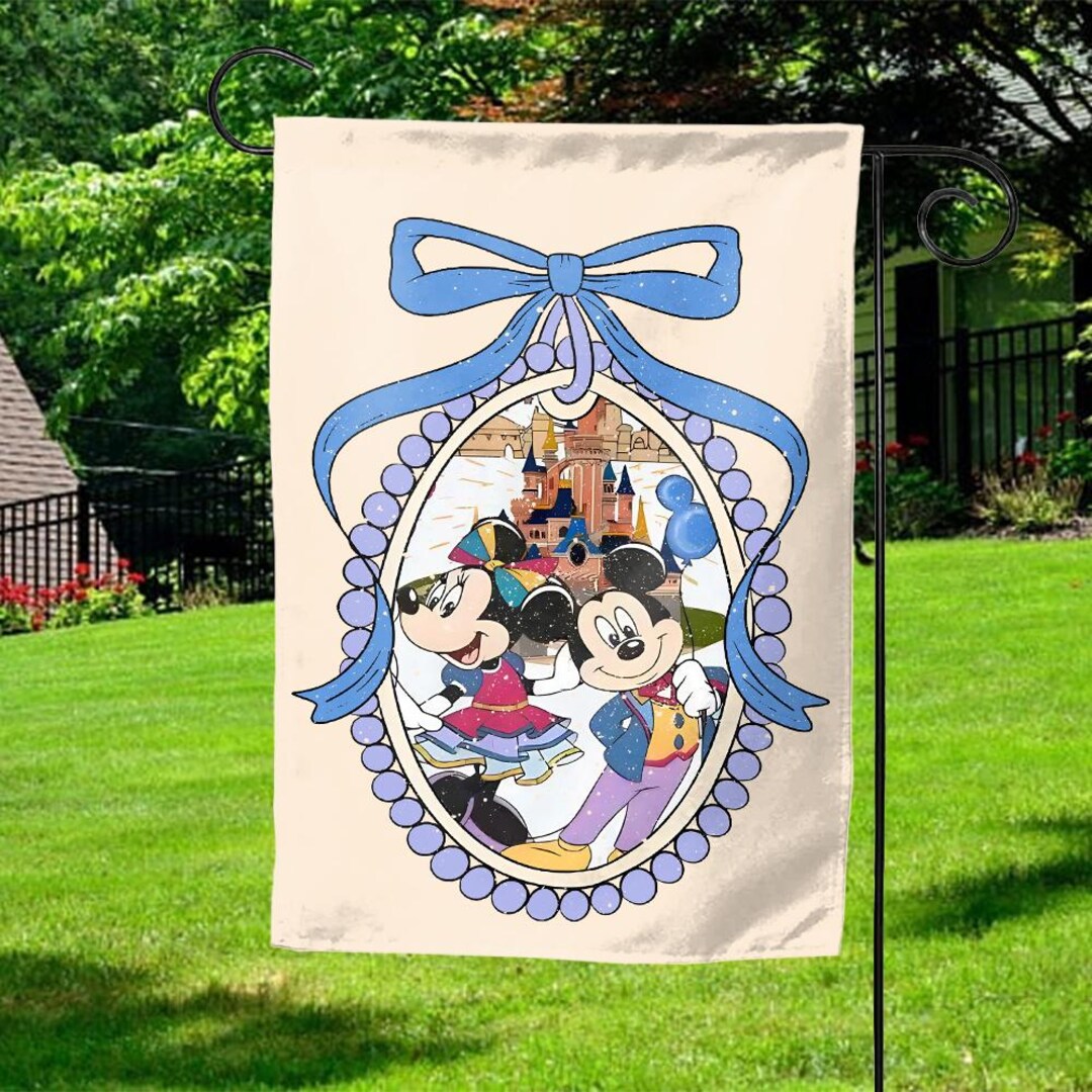 Disneyland 70th Anniversary Flag/mickey Friends Disneyland Castle ...