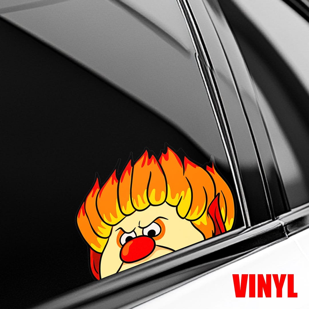 Heat Miser and Snow Miser Peeker Sticker – Classic Christmas Vinyl ...