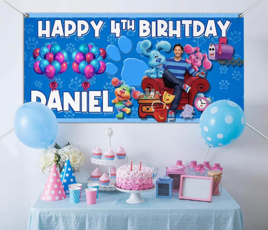 Blue's Clues Birthday Banner, Blue's Clues Party Banner, Blue's Clues Banner, Birthday Banner ...