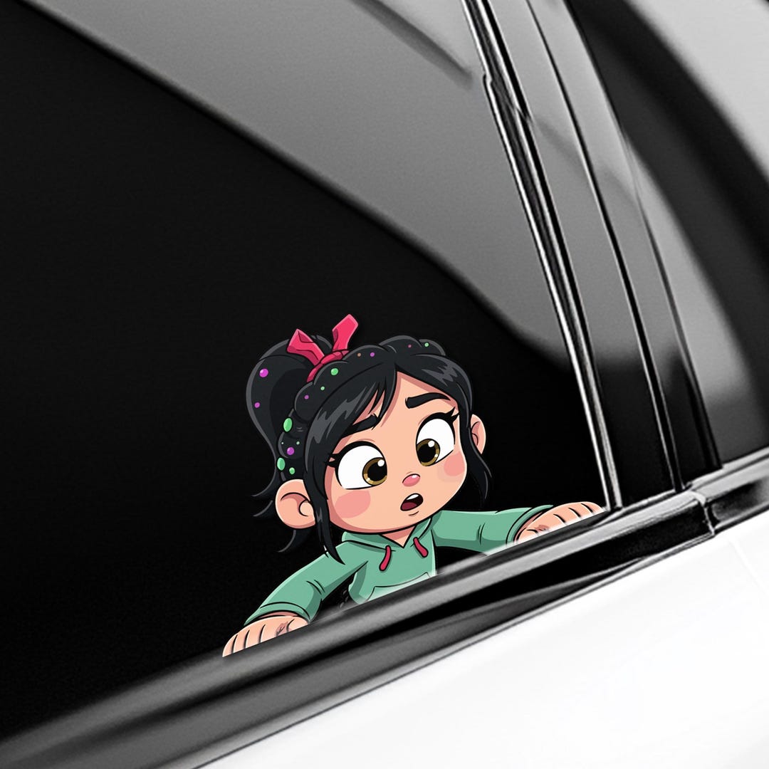 Wreck-it Ralph Peeker Peeking Car Window Decals - Cute Disney Bumper ...