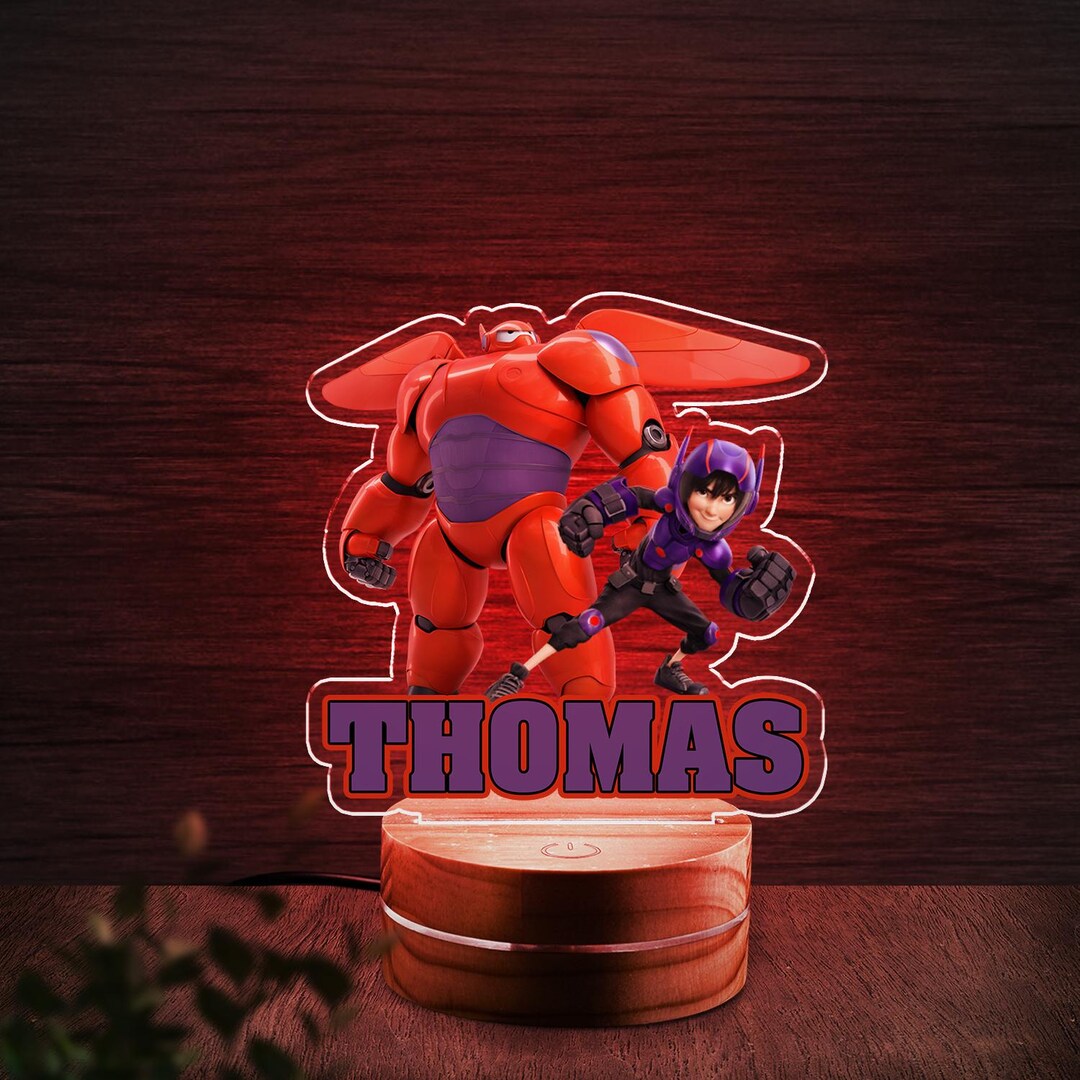 Baymax Super Hero Night Light – LED 3D Big Hero 6 Lamp, Color‑changing ...