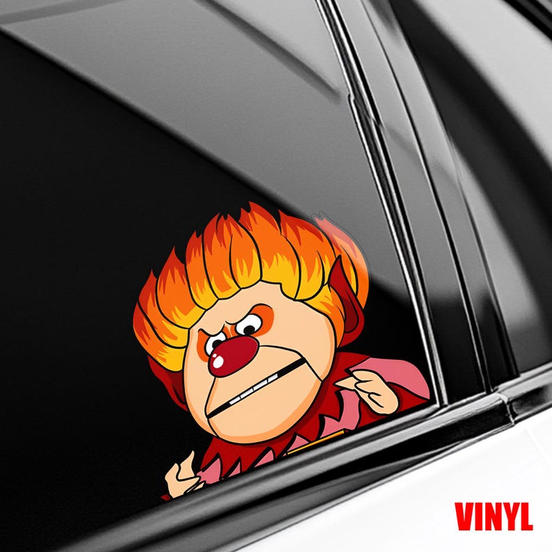 Heat Miser and Snow Miser Peeker Sticker – Classic Christmas Vinyl ...