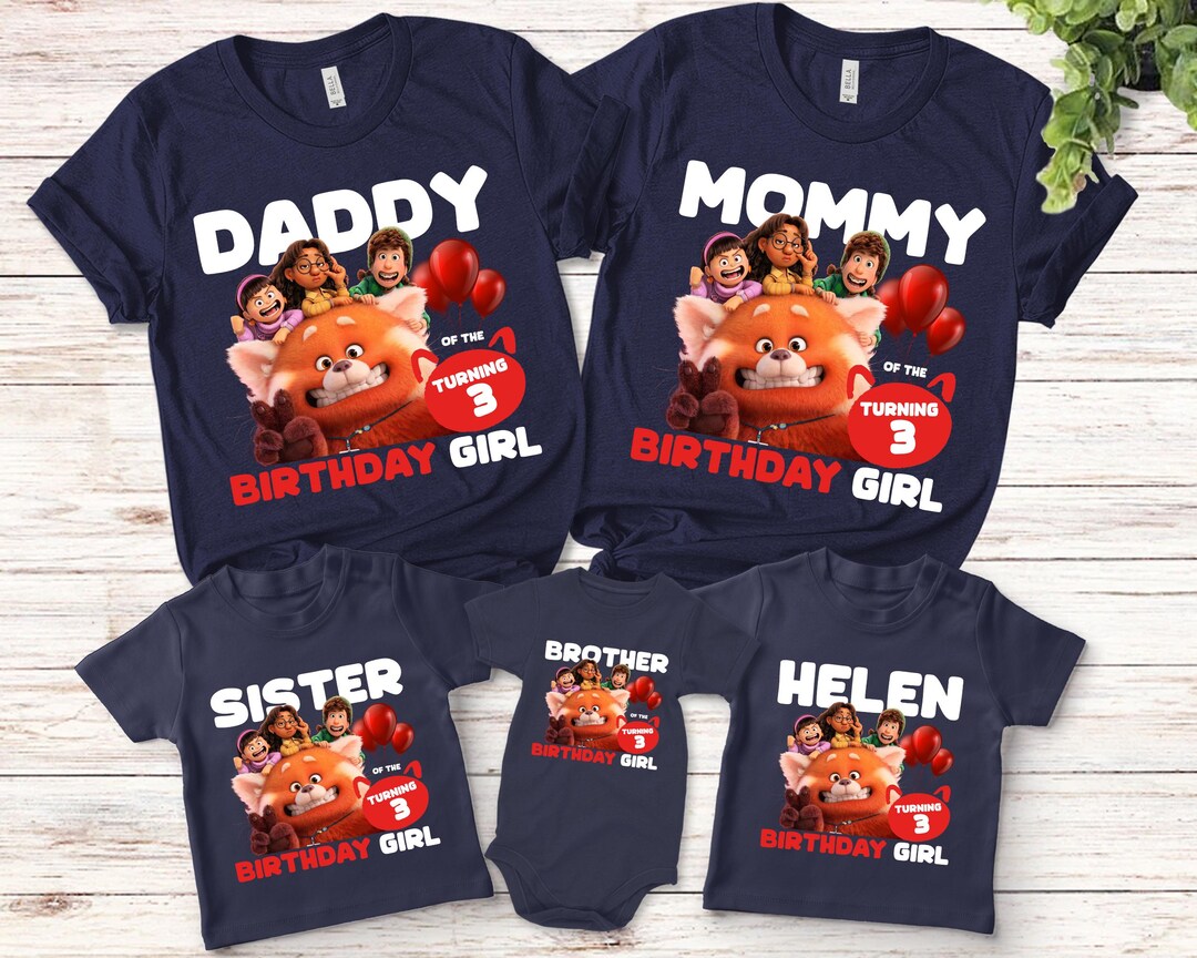 Turning Red Birthday Girl and Boy Shirt, Personalized Turning Red ...
