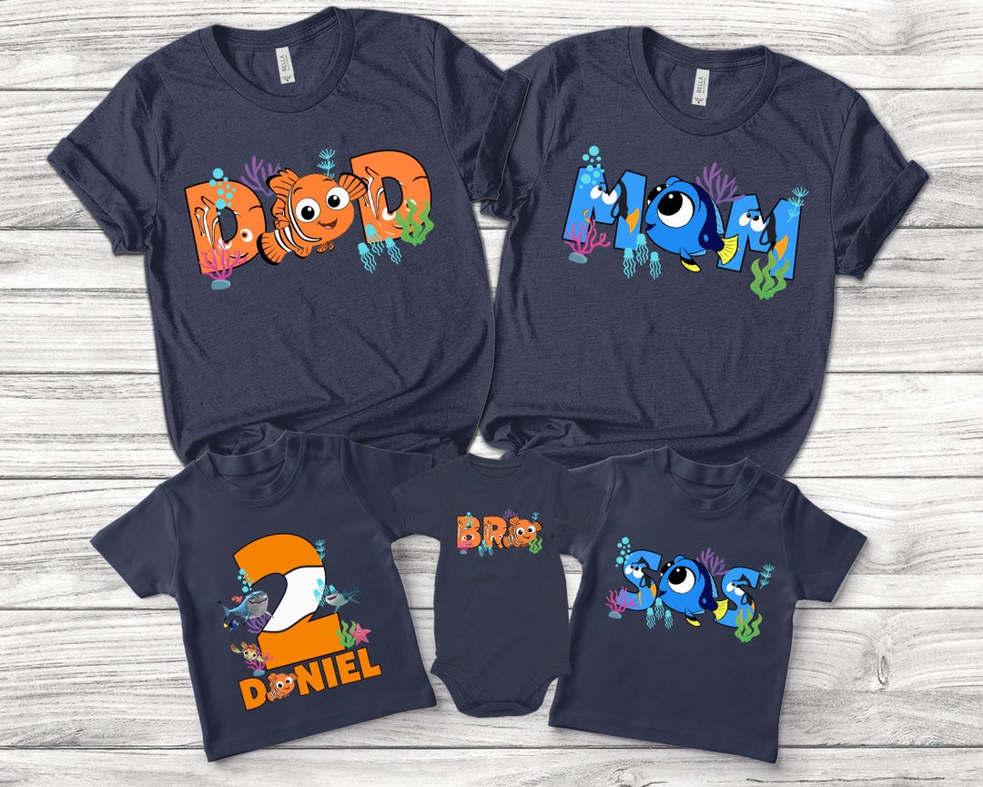 Finding Nemo Birthday Shirt/finding Nemo Family Birthday Shirt/custom ...