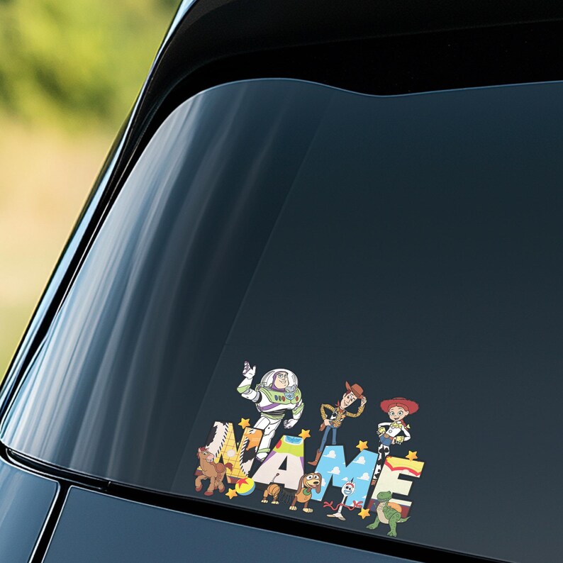 Toy Story Custom Name Peeker Sticker – Personalized Woody & Buzz ...