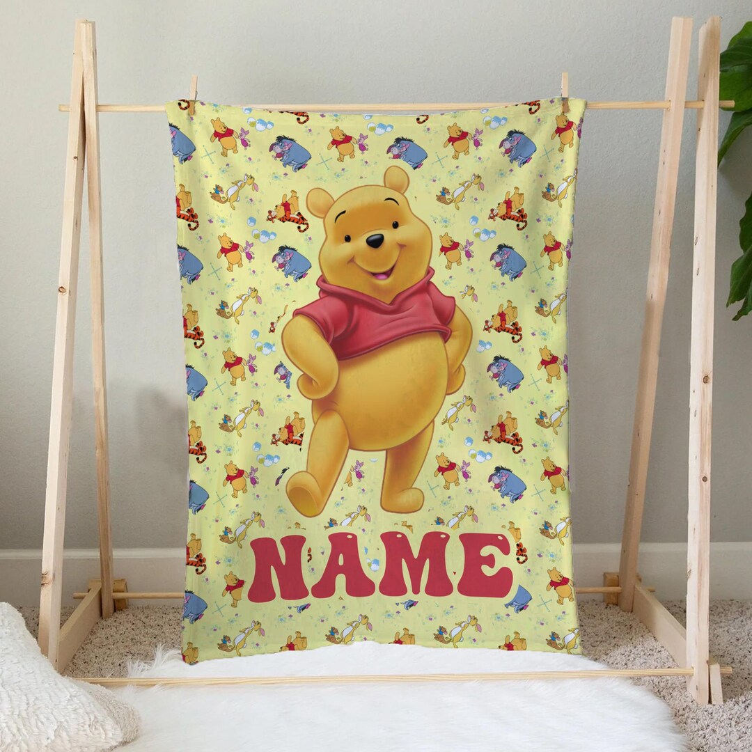 Personalized Winnie the Pooh Blanket, Pooh Bear Blanket, Winnie the ...