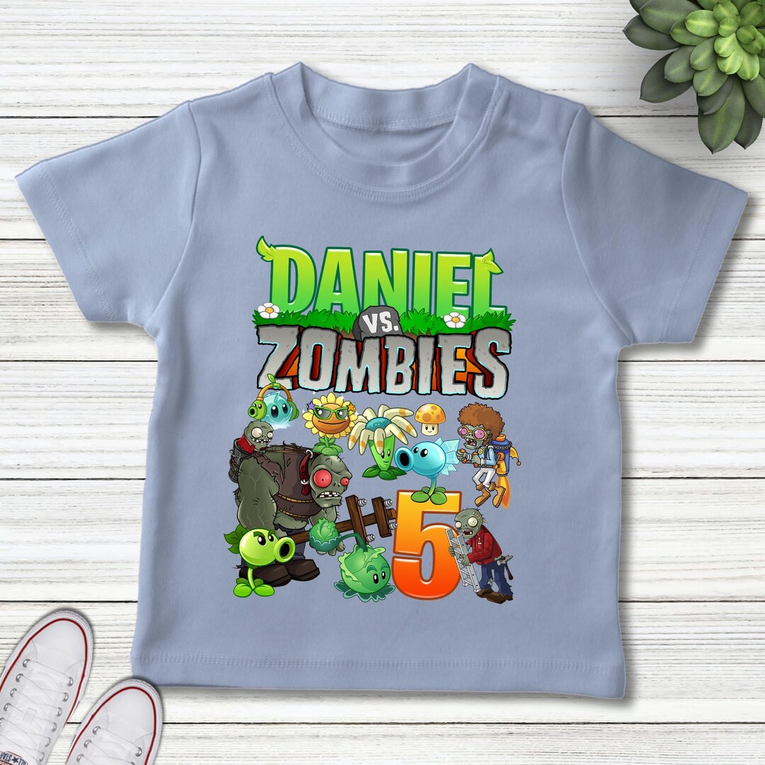 Plants Vs Zombies Birthday Shirt, Pvz Gamer Shirt, Family Matching Set ...