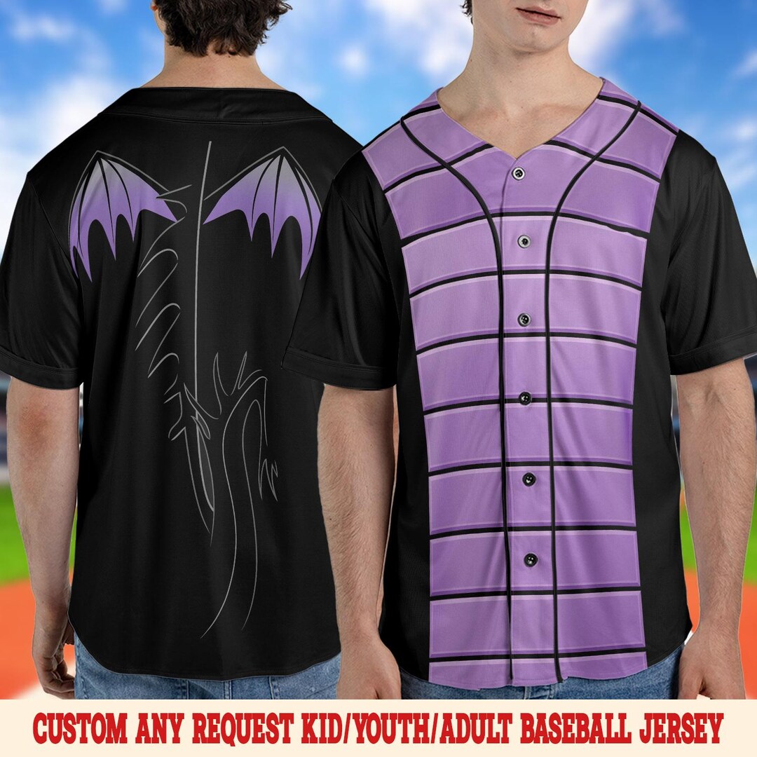 Dragon Maleficent Cosplay Costume 3D Baseball Jersey, Magic Kingdom ...