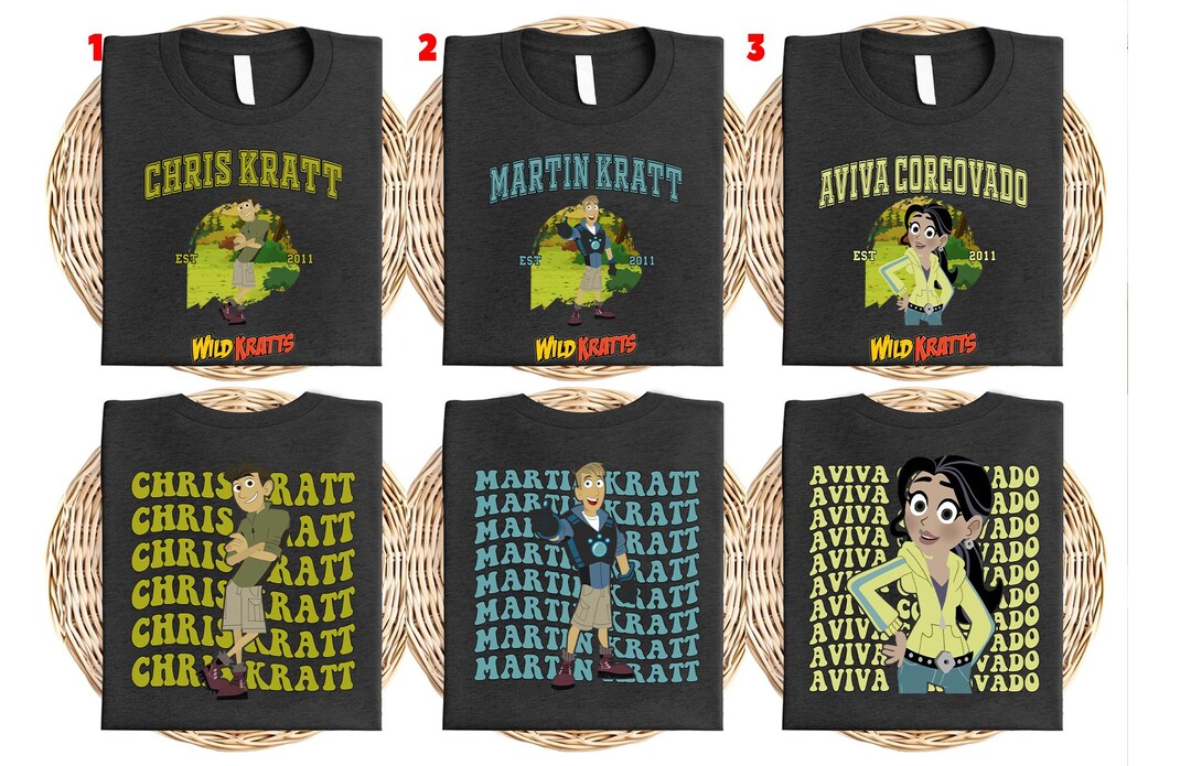 Wild Kratts All Characters Matching Group Shirt/wild Kratts Birthday ...