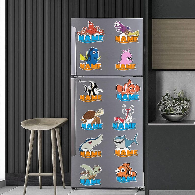 All Characters Finding Nemo Dory Magnet,marlin Squirt Bruce Crush ...