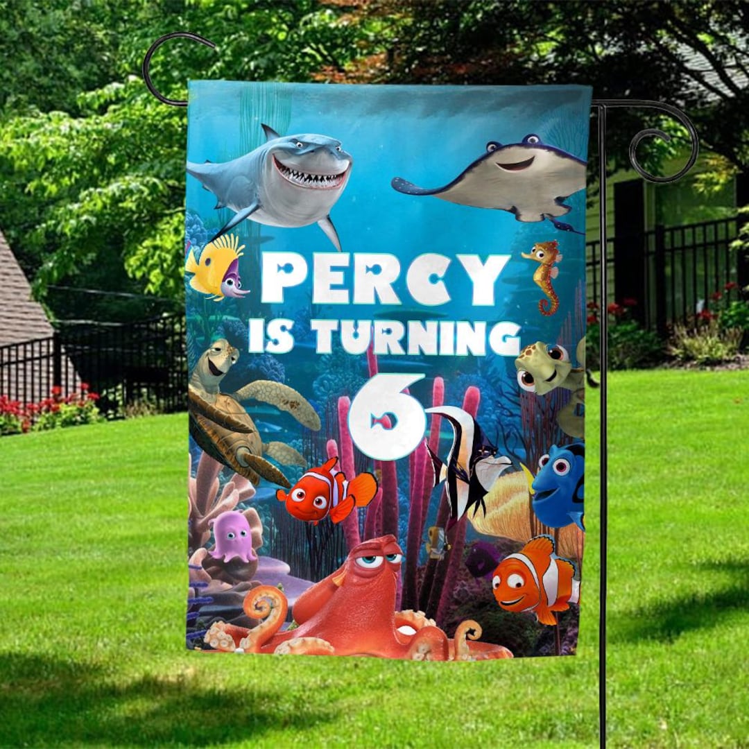 Finding Nemo Birthday Garden Flag, Finding Nemo Birthday Party, Finding ...