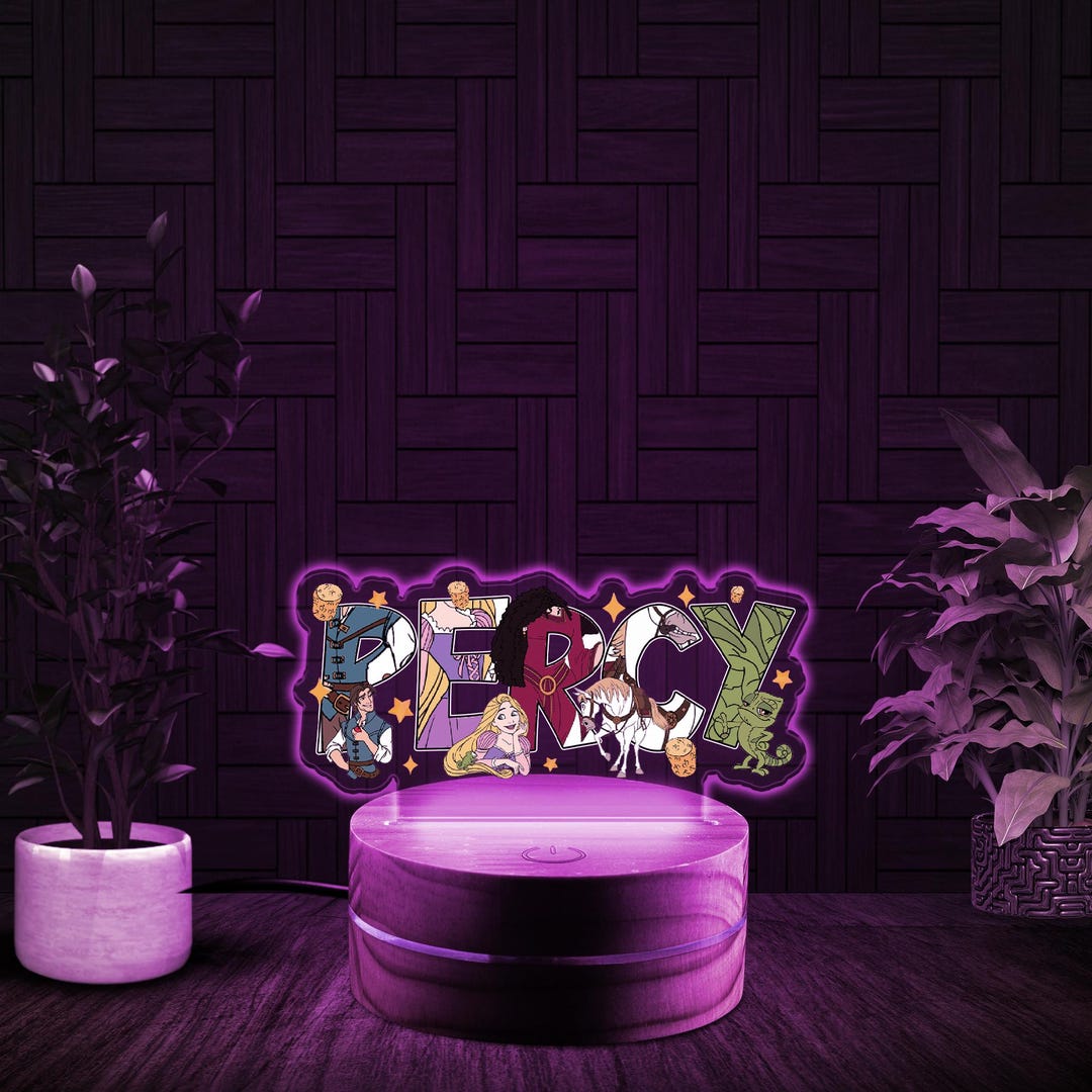 Custom Tangled Rapunzel Night Light, Disney Tangled Birthday Gifts ...