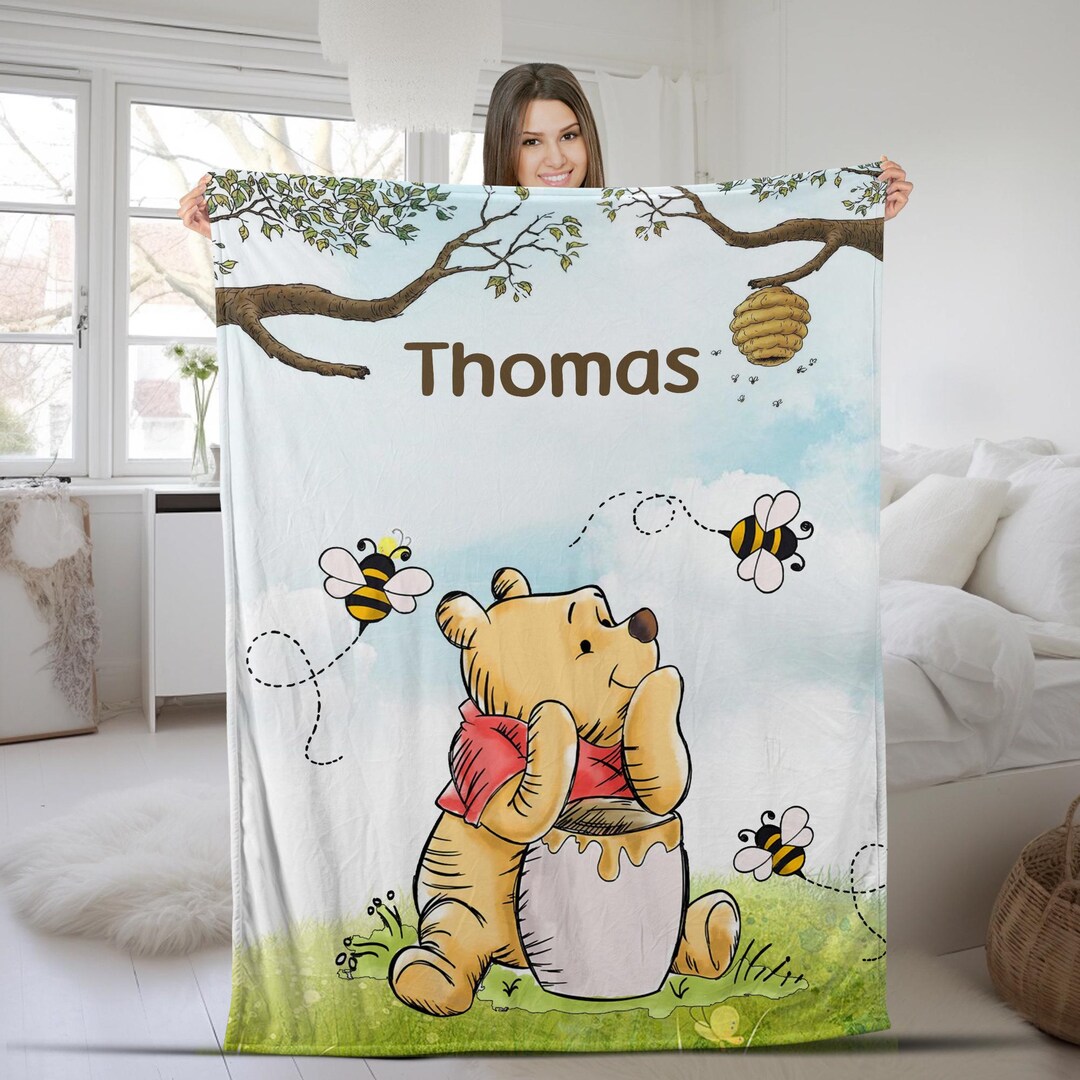 Personalized Winnie the Pooh Blanket/pooh Bear Blanket/winnie the Pooh ...