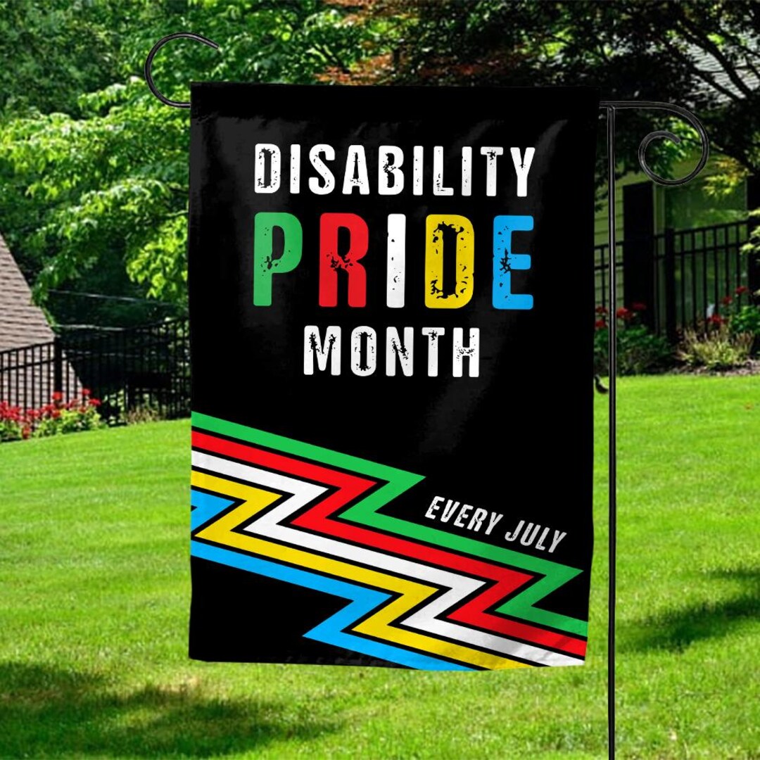 July Disabled Pride Awareness Garden Flag, Disability Pride Month Flag ...