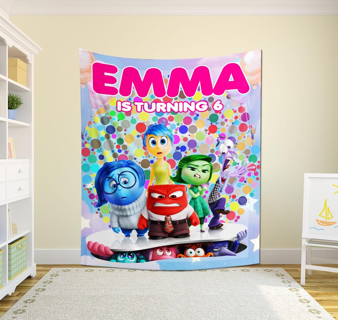 Inside Out 2 Birthday Backdrop/inside Out 2 Birthday Banner/inside Out ...