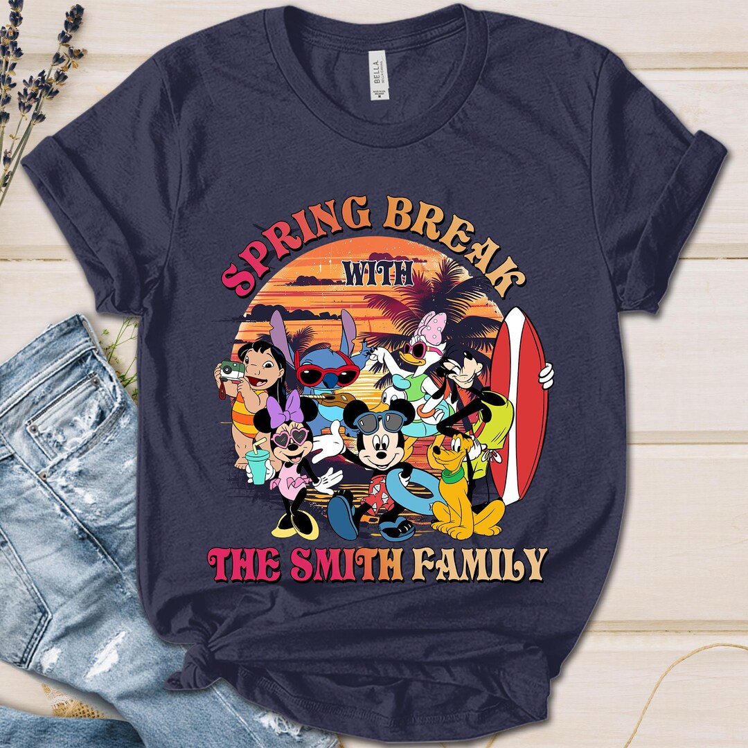 Custom Name Mickey and Friends Disney Spring Break Shirt, Personalized ...