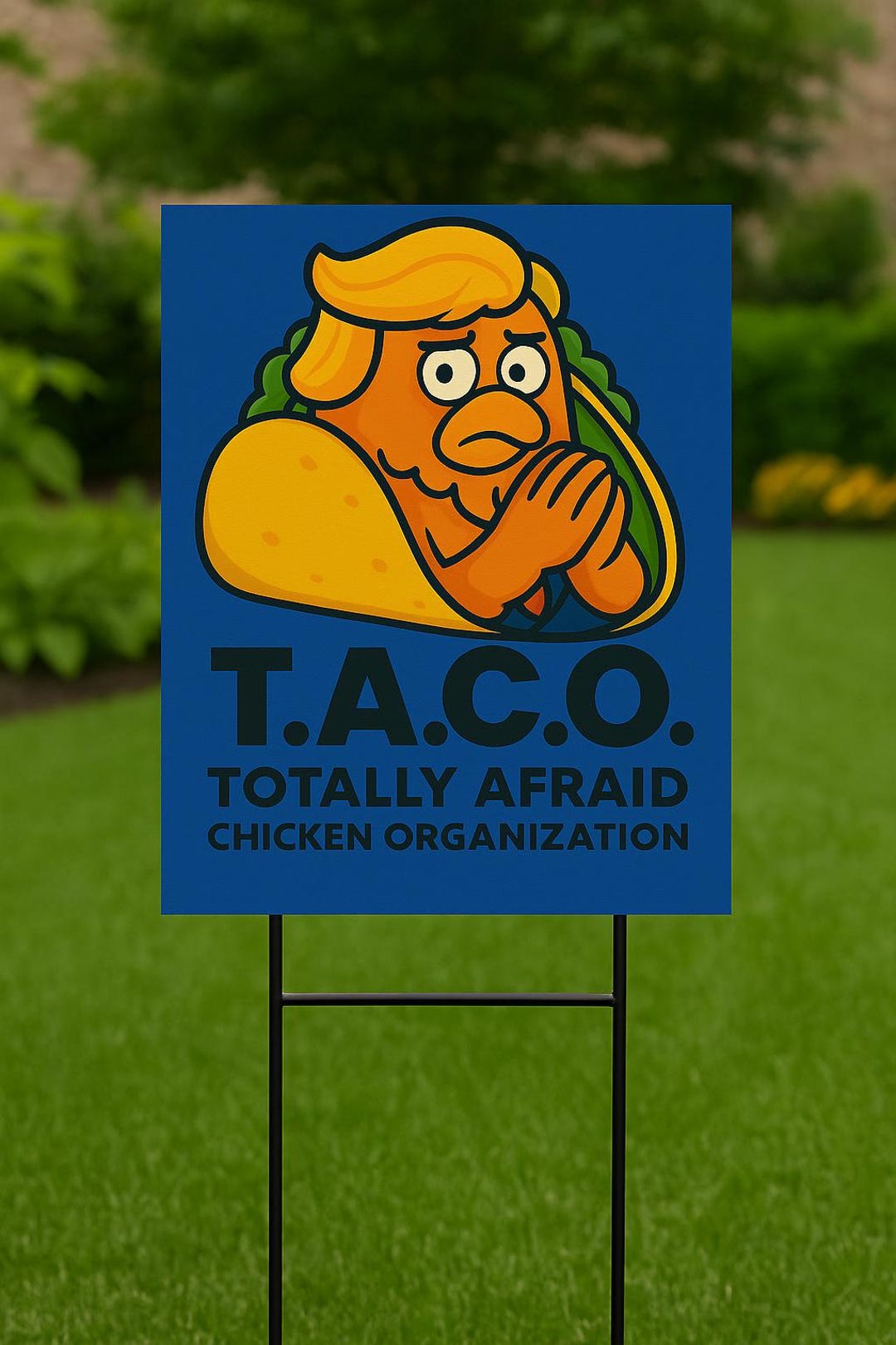 TACO Trump Yard Sign, Funny Anti Trump Political Garden Sign, Trump ...
