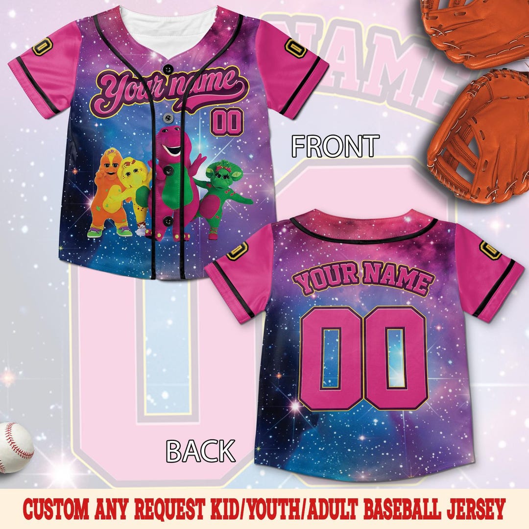 Personalized Barney and Friends Baseball Jersey/barney Baseball Jersey ...