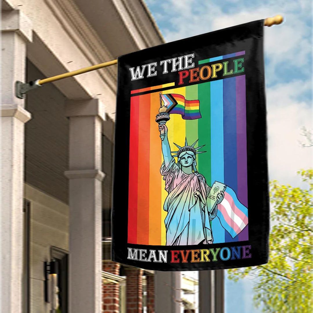 We the People Means Everyone Inclusive Garden Flag, LGBTQ+ Pride ...