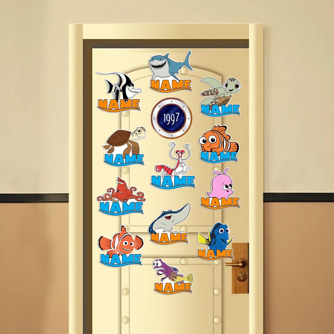 All Characters Finding Nemo Dory Magnet,marlin Squirt Bruce Crush ...
